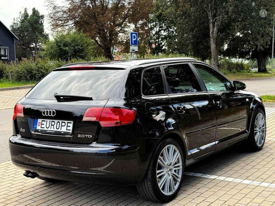 Black Audi A3 2006 in Vilnius, with an engine capacity of 1.97 L and mileage of 430 thousand km for 3150 €, photo 7 on AUTOMOTO.COM.LV