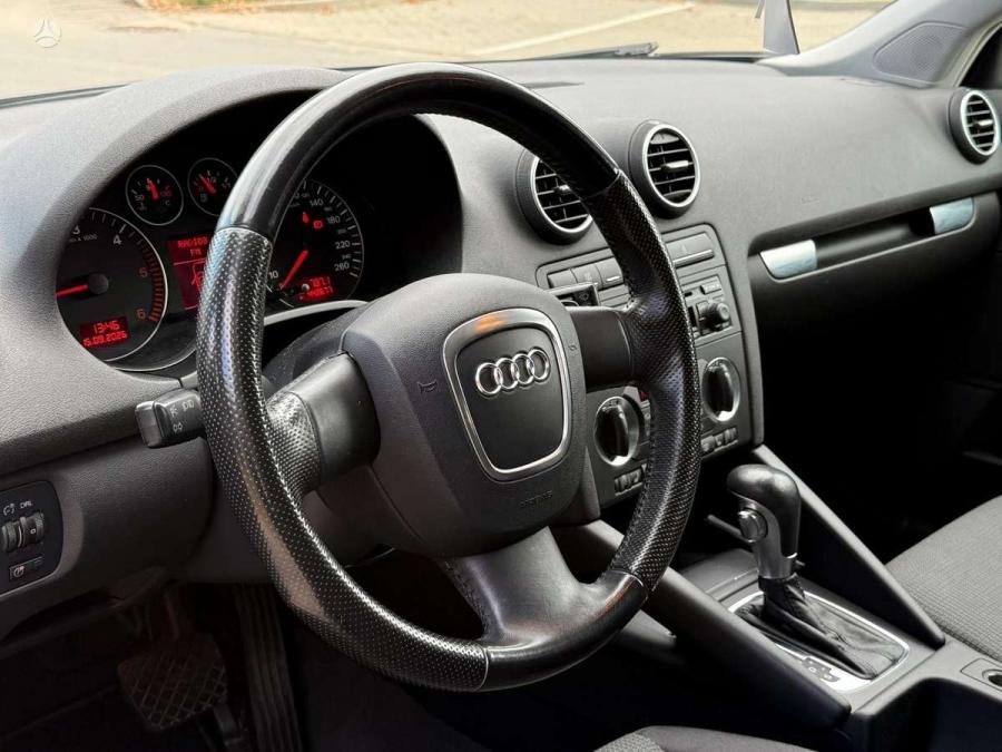 Black Audi A3 2006 in Vilnius, with an engine capacity of 1.97 L and mileage of 430 thousand km for 3150 €, photo 13 on AUTOMOTO.COM.LV