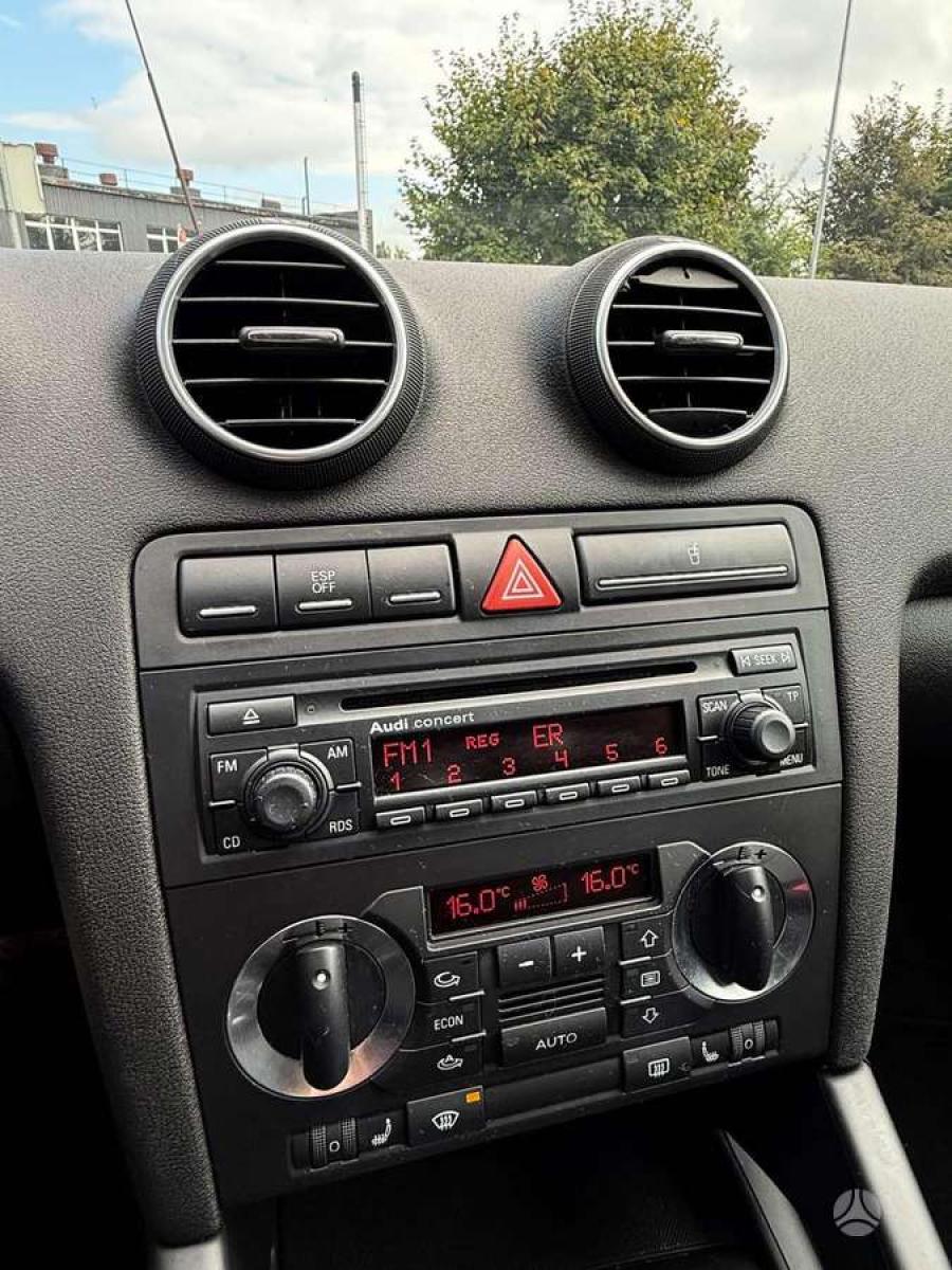 Black Audi A3 2006 in Vilnius, with an engine capacity of 1.97 L and mileage of 430 thousand km for 3150 €, photo 15 on AUTOMOTO.COM.LV