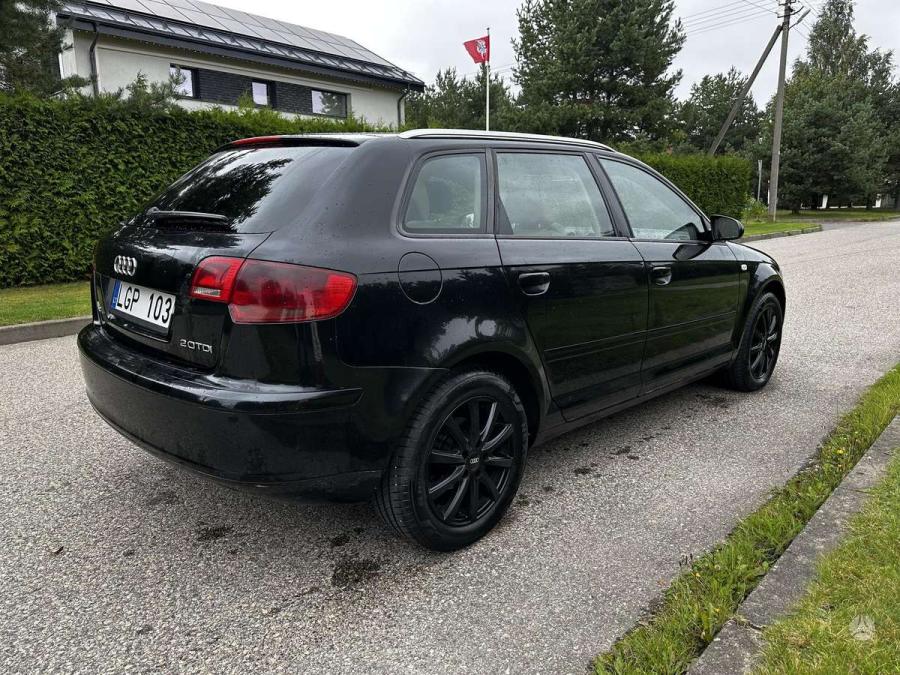 Black Audi A3 2006 in Vilnius, with an engine capacity of 1.97 L and mileage of 330 thousand km for 2500 €, photo 4 on AUTOMOTO.COM.LV