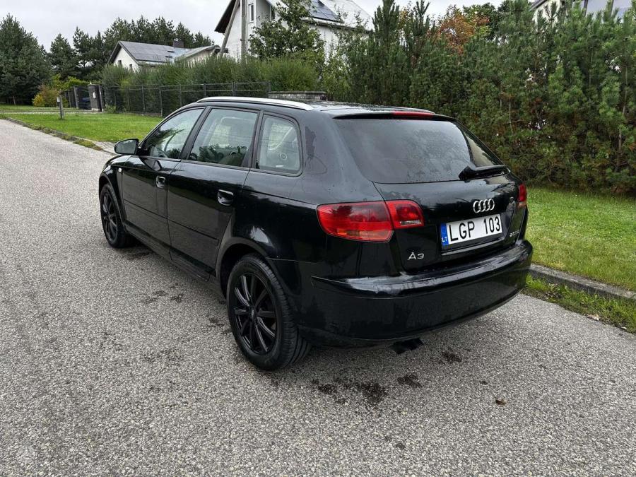 Black Audi A3 2006 in Vilnius, with an engine capacity of 1.97 L and mileage of 330 thousand km for 2500 €, photo 6 on AUTOMOTO.COM.LV