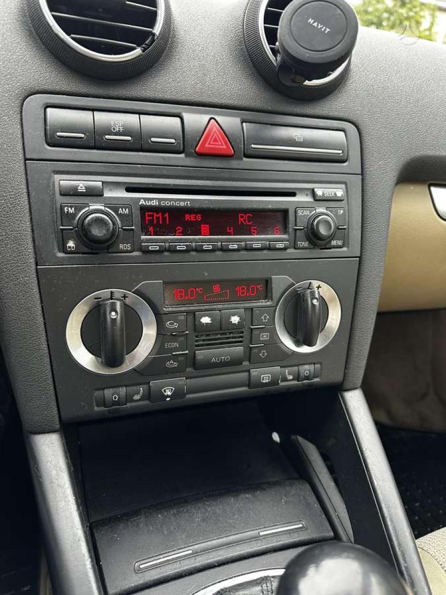 Black Audi A3 2006 in Vilnius, with an engine capacity of 1.97 L and mileage of 330 thousand km for 2500 €, photo 12 on AUTOMOTO.COM.LV