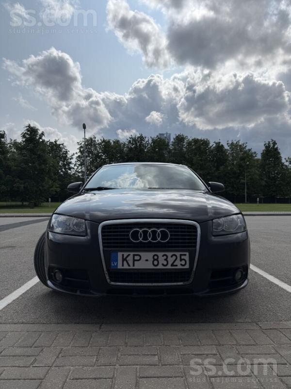 Black Audi A3 2007 in Riga, with an engine capacity of 2.00 L and mileage of 324 thousand km for 2100 €, photo 1 on AUTOMOTO.COM.LV