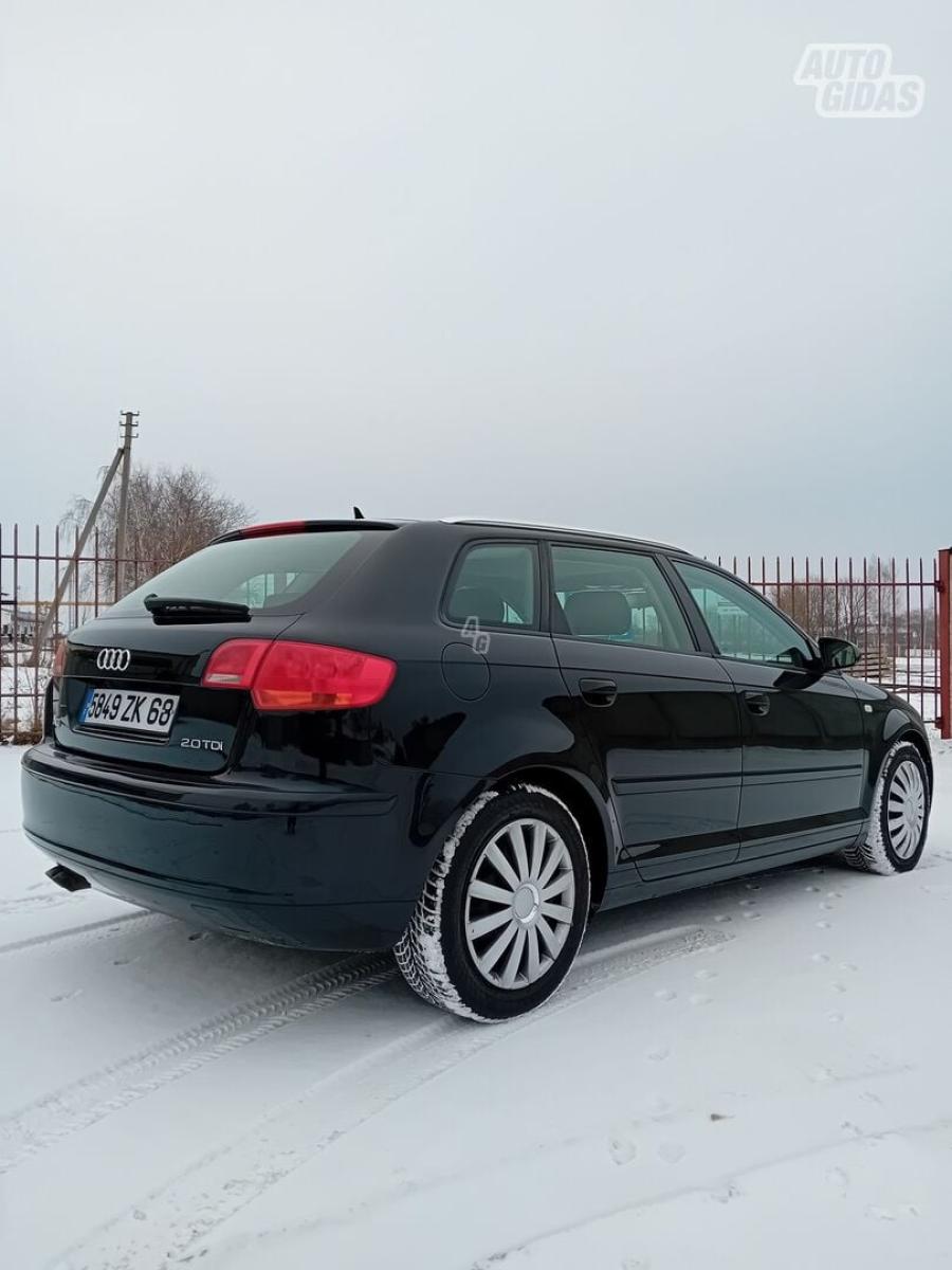 Black Audi A3 2007 in Vilkaviskis, with an engine capacity of 2.00 L and mileage of 302 thousand km for 3450 €, photo 5 on AUTOMOTO.COM.LV