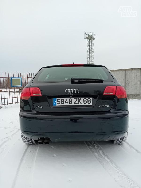 Black Audi A3 2007 in Vilkaviskis, with an engine capacity of 2.00 L and mileage of 302 thousand km for 3450 €, photo 6 on AUTOMOTO.COM.LV