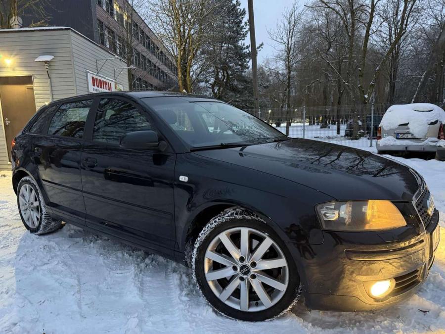 Black Audi A3 2007 in Kaunas, with an engine capacity of 1.97 L and mileage of 315 thousand km for 3450 €, photo 2 on AUTOMOTO.COM.LV