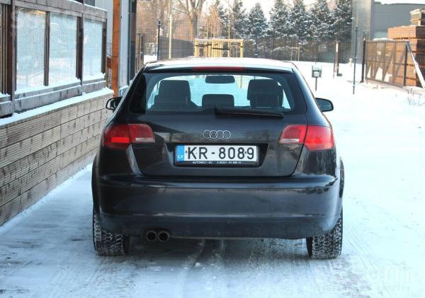 Black Audi A3 2007 in Riga, with an engine capacity of 2.00 L and mileage of 0 thousand km for 2190 €, photo 6 on AUTOMOTO.COM.LV