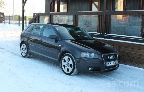 Black Audi A3 2007 in Riga, with an engine capacity of 2.00 L and mileage of 0 thousand km for 2150 €, photo 2 on AUTOMOTO.COM.LV