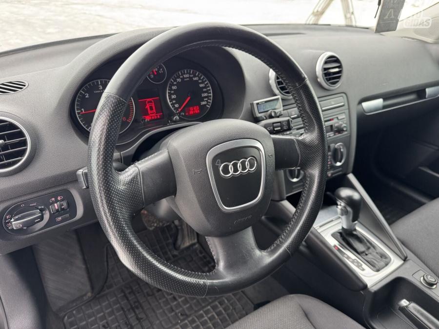 Black Audi A3 2007 in Lazdijai, with an engine capacity of 1.90 L and mileage of 282 thousand km for 2800 €, photo 10 on AUTOMOTO.COM.LV
