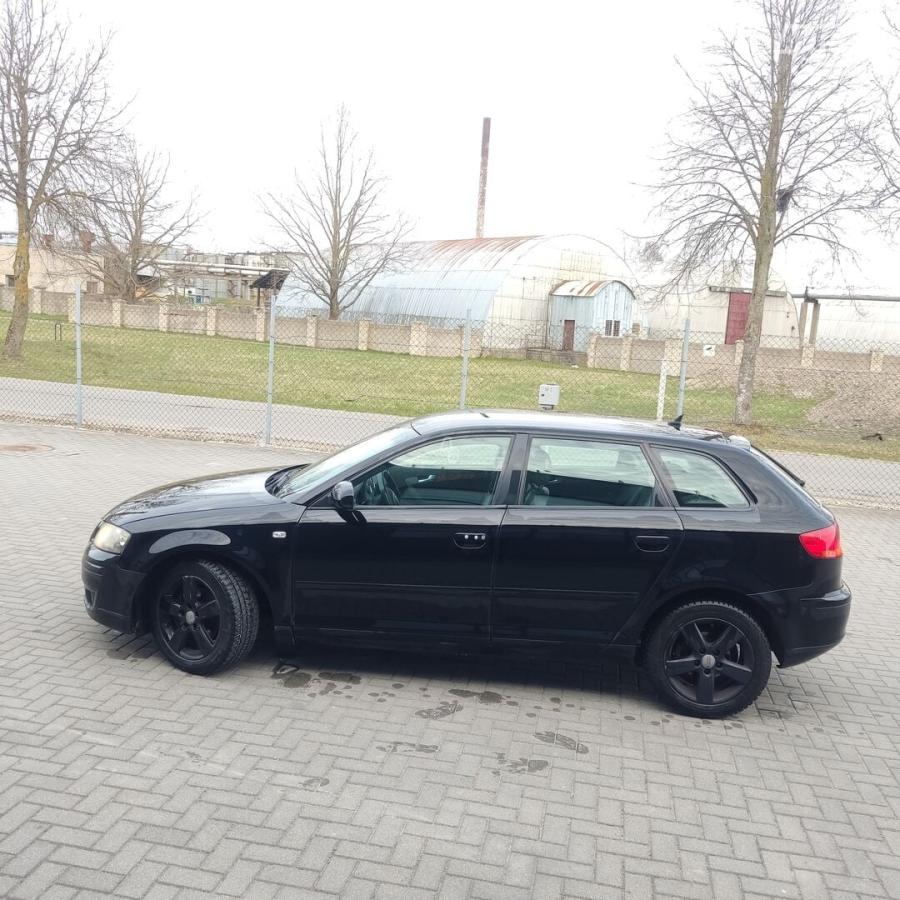 Black Audi A3 2007 in Silute, with an engine capacity of 2.00 L and mileage of 270 thousand km for 1750 €, photo 4 on AUTOMOTO.COM.LV