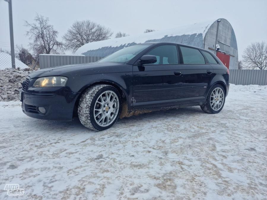 Black Audi A3 2007 in Vilkaviskis, with an engine capacity of 2.00 L and mileage of 353 thousand km for 3600 €, photo 1 on AUTOMOTO.COM.LV