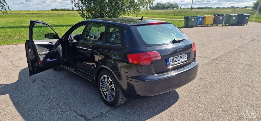 Black Audi A3 2007 in Vilkaviskis, with an engine capacity of 2.00 L and mileage of 353 thousand km for 3600 €, photo 7 on AUTOMOTO.COM.LV
