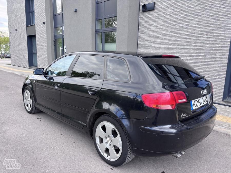Black Audi A3 2007 in Kaunas, with an engine capacity of 1.90 L and mileage of 252 thousand km for 2350 €, photo 5 on AUTOMOTO.COM.LV