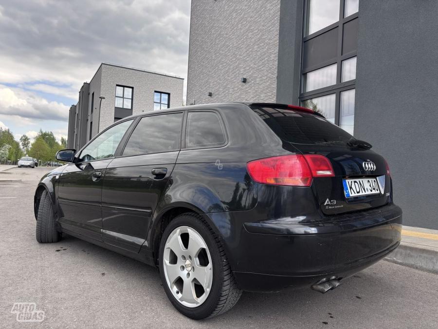 Black Audi A3 2007 in Kaunas, with an engine capacity of 1.90 L and mileage of 252 thousand km for 2350 €, photo 7 on AUTOMOTO.COM.LV