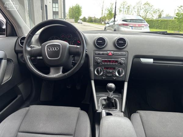 Black Audi A3 2007 in Kaunas, with an engine capacity of 1.90 L and mileage of 252 thousand km for 2350 €, photo 10 on AUTOMOTO.COM.LV