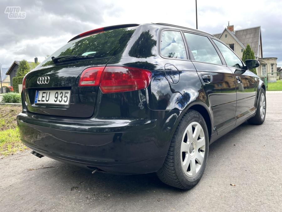Black Audi A3 2007 in Kaunas, with an engine capacity of 1.90 L and mileage of 278 thousand km for 2200 €, photo 8 on AUTOMOTO.COM.LV