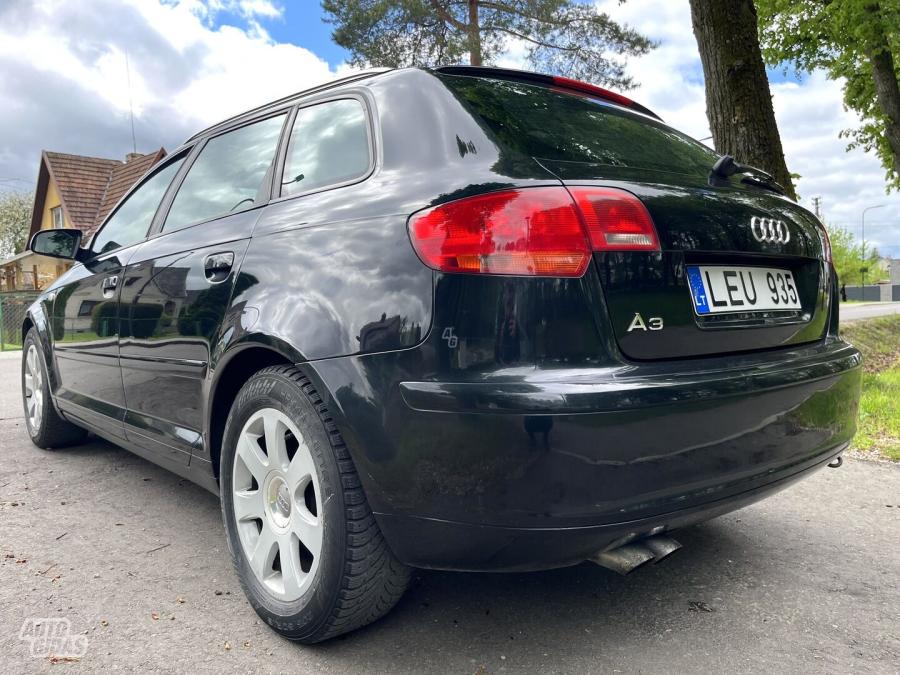 Black Audi A3 2007 in Kaunas, with an engine capacity of 1.90 L and mileage of 278 thousand km for 2200 €, photo 10 on AUTOMOTO.COM.LV