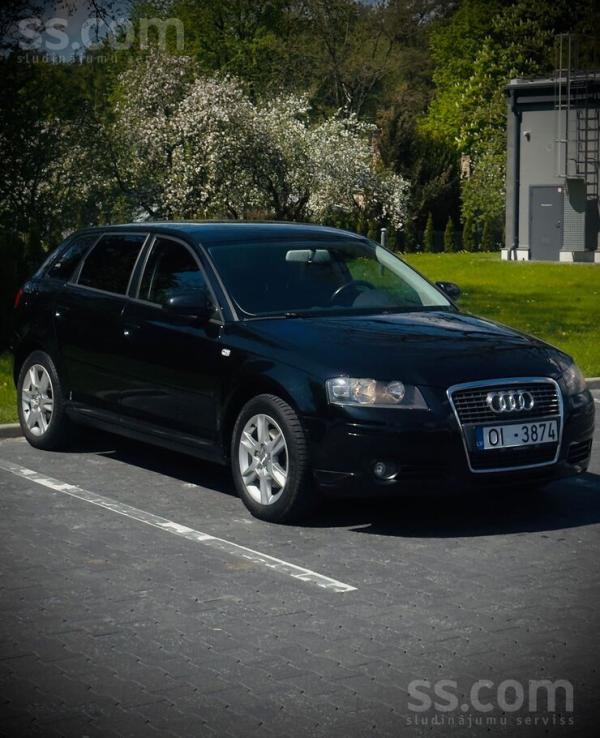 Black Audi A3 2007 in Riga, with an engine capacity of 1.80 L and mileage of 288 thousand km for 2950 €, photo 1 on AUTOMOTO.COM.LV