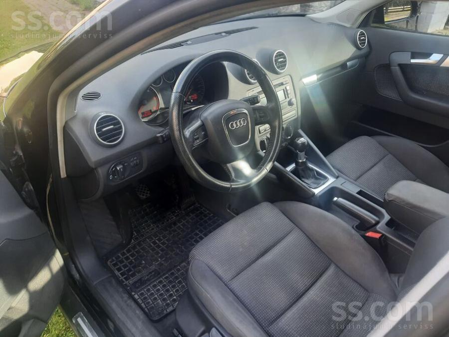 Black Audi A3 2007 in Jurmala, with an engine capacity of 2.00 L and mileage of 477 thousand km for 1899 €, photo 4 on AUTOMOTO.COM.LV