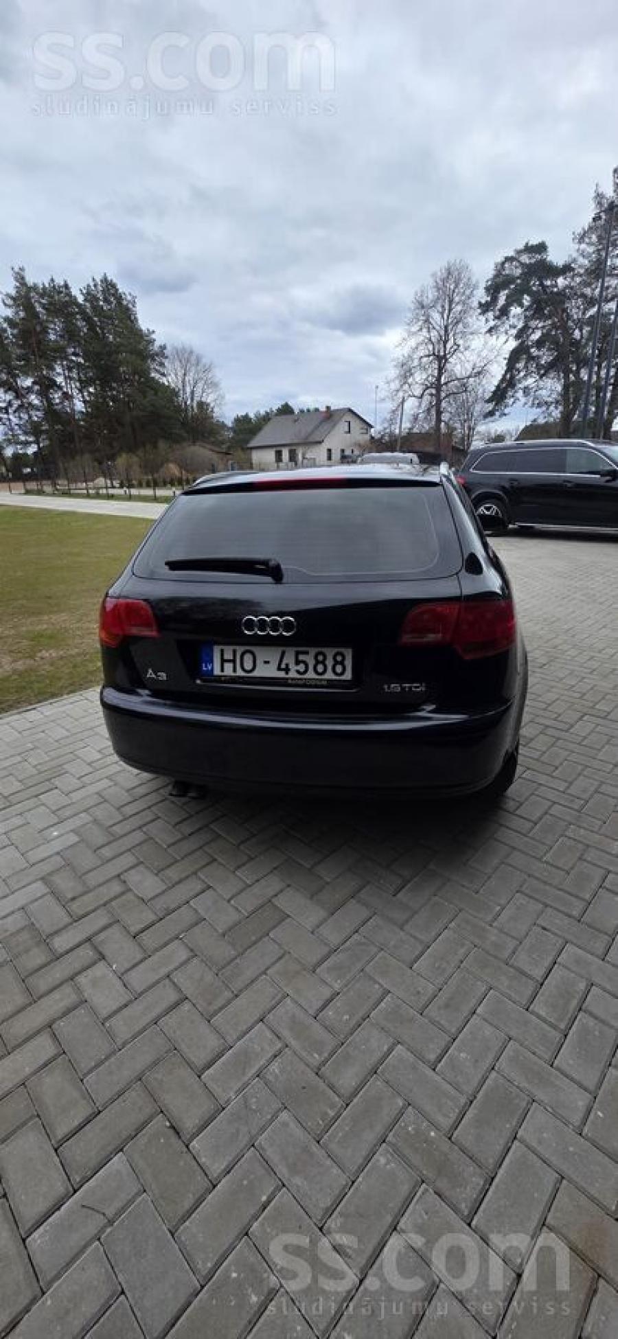 Black Audi A3 2007 in Jekabpils, with an engine capacity of 1.90 L and mileage of 473 thousand km for 2600 €, photo 3 on AUTOMOTO.COM.LV