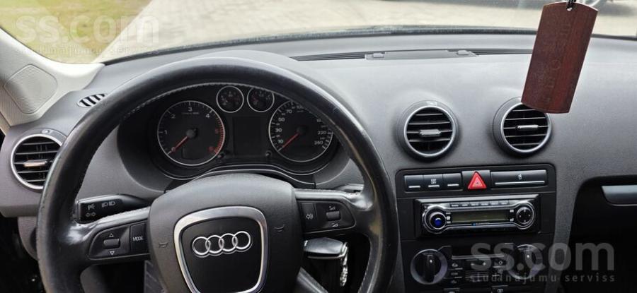 Black Audi A3 2007 in Jekabpils, with an engine capacity of 1.90 L and mileage of 473 thousand km for 2600 €, photo 10 on AUTOMOTO.COM.LV