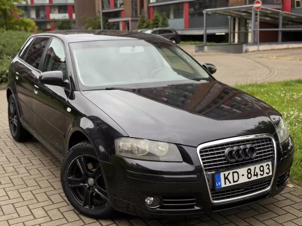 Black Audi A3 2007 in Riga, with an engine capacity of 1.90 L and mileage of 360 thousand km for 2490 €, photo 1 on AUTOMOTO.COM.LV
