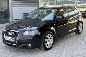 Black Audi A3 2007 in Riga, with an engine capacity of 2.00 L and mileage of 478 thousand km for 2390 €, photo  on AUTOMOTO.COM.LV