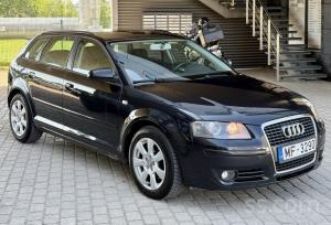 Black Audi A3 2007 in Riga, with an engine capacity of 2.00 L and mileage of 478 thousand km for 2390 €, photo 4 on AUTOMOTO.COM.LV