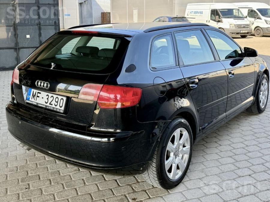 Black Audi A3 2007 in Riga, with an engine capacity of 2.00 L and mileage of 478 thousand km for 2390 €, photo 5 on AUTOMOTO.COM.LV