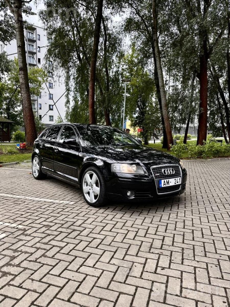 Black Audi A3 2007 in Riga, with an engine capacity of 2.00 L and mileage of 326 thousand km for 3600 €, photo 1 on AUTOMOTO.COM.LV