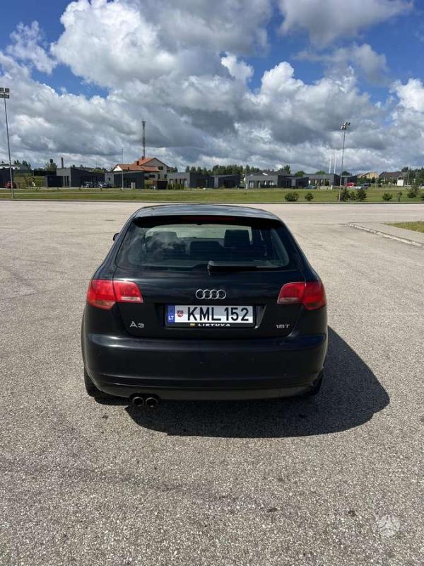 Black Audi A3 2007 in Moletai, with an engine capacity of 1.80 L and mileage of 251 thousand km for 3900 €, photo 5 on AUTOMOTO.COM.LV