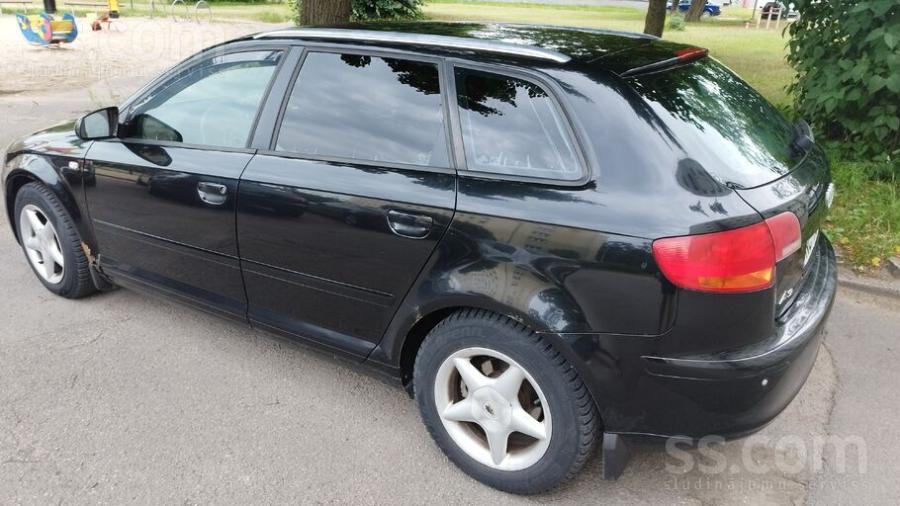 Черный Ауди А3 2007 в Лиепая, объемом двигателя 1.90 л и пробегом 416 тыс. км за 2600 €, фото 3 на AUTOMOTO.COM.LV