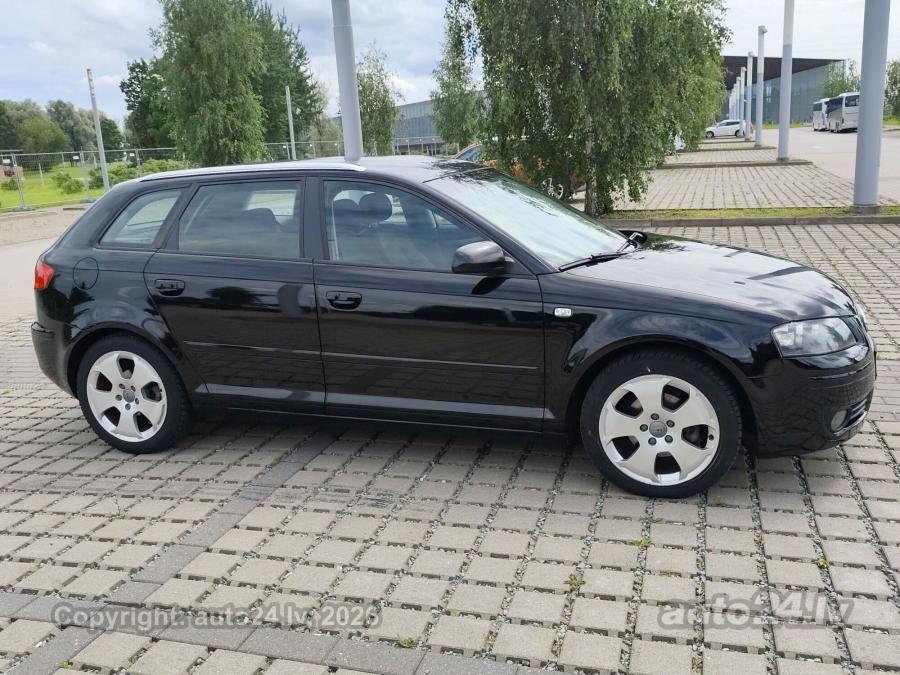 Black Audi A3 2007 in Tartu, with an engine capacity of 1.90 L and mileage of 300 thousand km for 3499 €, photo 8 on AUTOMOTO.COM.LV