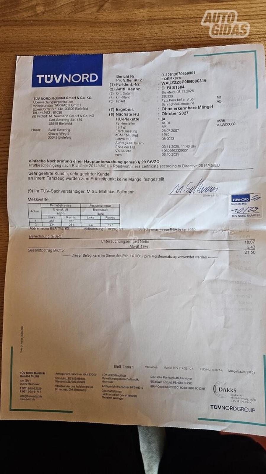 Melns Audi A3 2007 Kazlų Rūda, ar dzinēja tilpumu 2.00 L un nobraukumu 300 tūkst. km par 3999 €, foto 20 vietnē AUTOMOTO.COM.LV