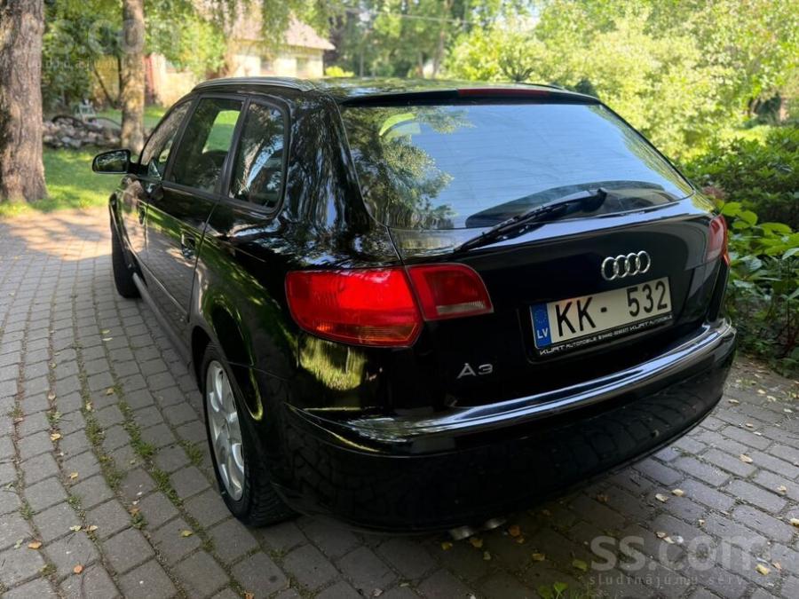 Black Audi A3 2007 in Riga, with an engine capacity of 2.00 L and mileage of 379 thousand km for 1850 €, photo 5 on AUTOMOTO.COM.LV