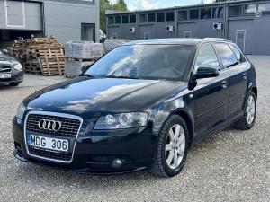 Melns Audi A3 2007 Viļņa, ar dzinēja tilpumu 1.97 L un nobraukumu 255 tūkst. km par 3200 €, foto  vietnē AUTOMOTO.COM.LV