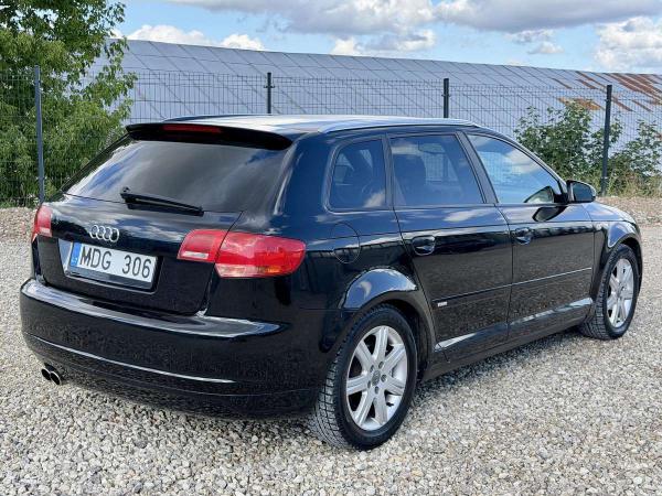 Black Audi A3 2007 in Vilnius, with an engine capacity of 1.97 L and mileage of 255 thousand km for 3200 €, photo 5 on AUTOMOTO.COM.LV