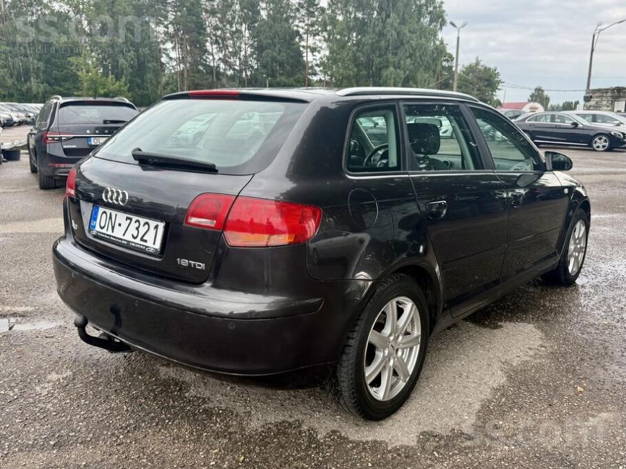 Black Audi A3 2007 in Riga, with an engine capacity of 1.90 L and mileage of 0 thousand km for 2990 €, photo 5 on AUTOMOTO.COM.LV