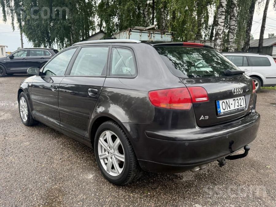 Black Audi A3 2007 in Riga, with an engine capacity of 1.90 L and mileage of 0 thousand km for 2990 €, photo 6 on AUTOMOTO.COM.LV