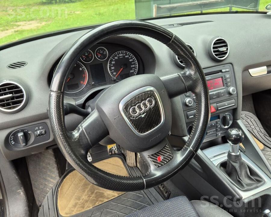 Black Audi A3 2007 in Jelgava, with an engine capacity of 1.60 L and mileage of 311 thousand km for 2700 €, photo 5 on AUTOMOTO.COM.LV