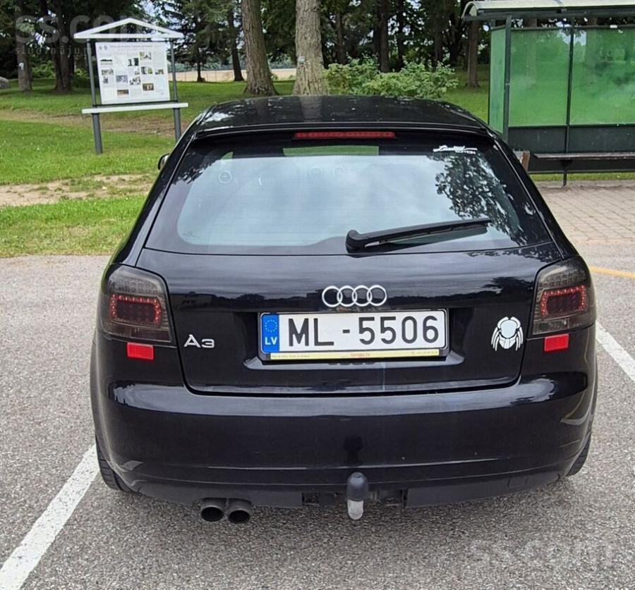 Black Audi A3 2007 in Jelgava, with an engine capacity of 1.60 L and mileage of 311 thousand km for 2700 €, photo 7 on AUTOMOTO.COM.LV