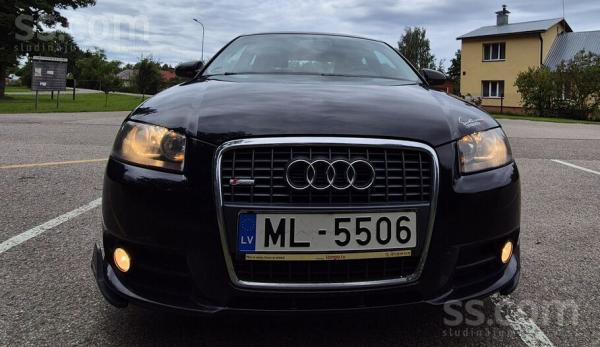 Black Audi A3 2007 in Jelgava, with an engine capacity of 1.60 L and mileage of 311 thousand km for 2700 €, photo 7 on AUTOMOTO.COM.LV