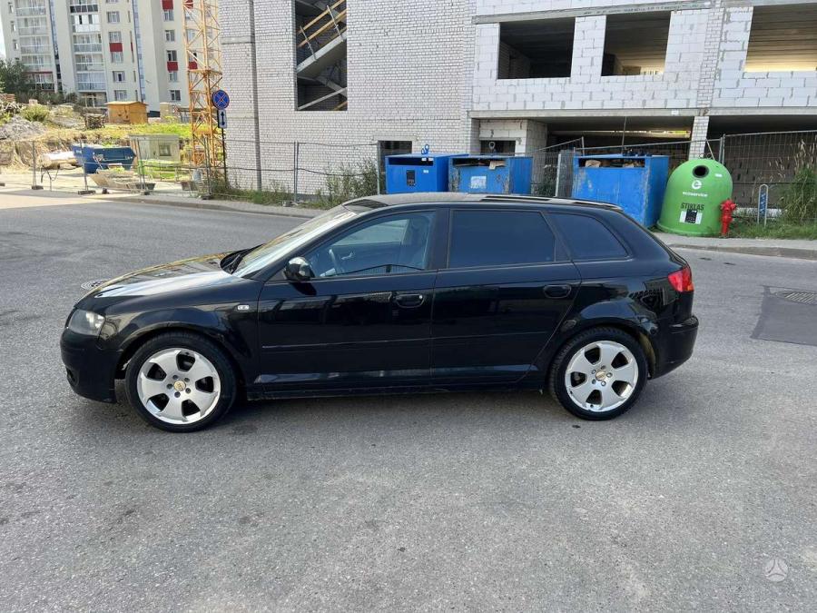 Black Audi A3 2007 in Vilnius, with an engine capacity of 1.97 L and mileage of 341 thousand km for 2300 €, photo 9 on AUTOMOTO.COM.LV