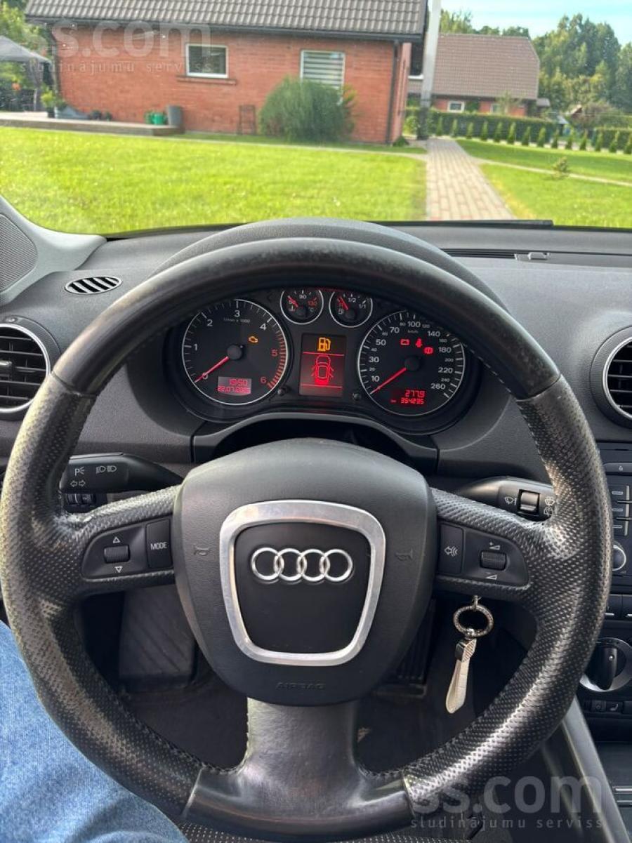 Black Audi A3 2007 in Limbazi, with an engine capacity of 2.00 L and mileage of 354 thousand km for 4200 €, photo 8 on AUTOMOTO.COM.LV
