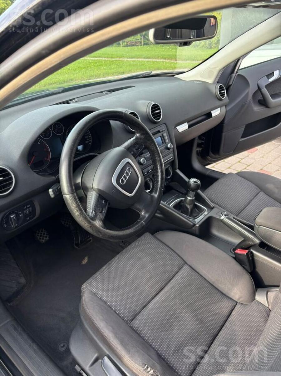 Black Audi A3 2007 in Limbazi, with an engine capacity of 2.00 L and mileage of 354 thousand km for 4200 €, photo 9 on AUTOMOTO.COM.LV
