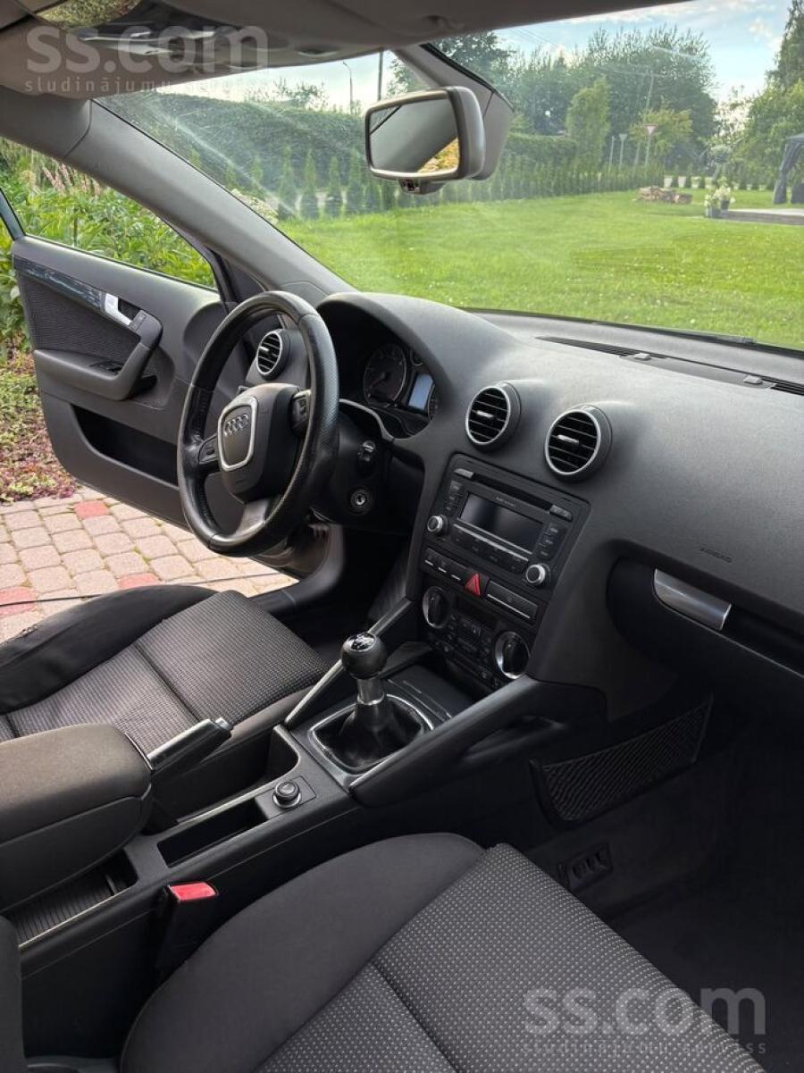 Black Audi A3 2007 in Limbazi, with an engine capacity of 2.00 L and mileage of 354 thousand km for 4200 €, photo 13 on AUTOMOTO.COM.LV