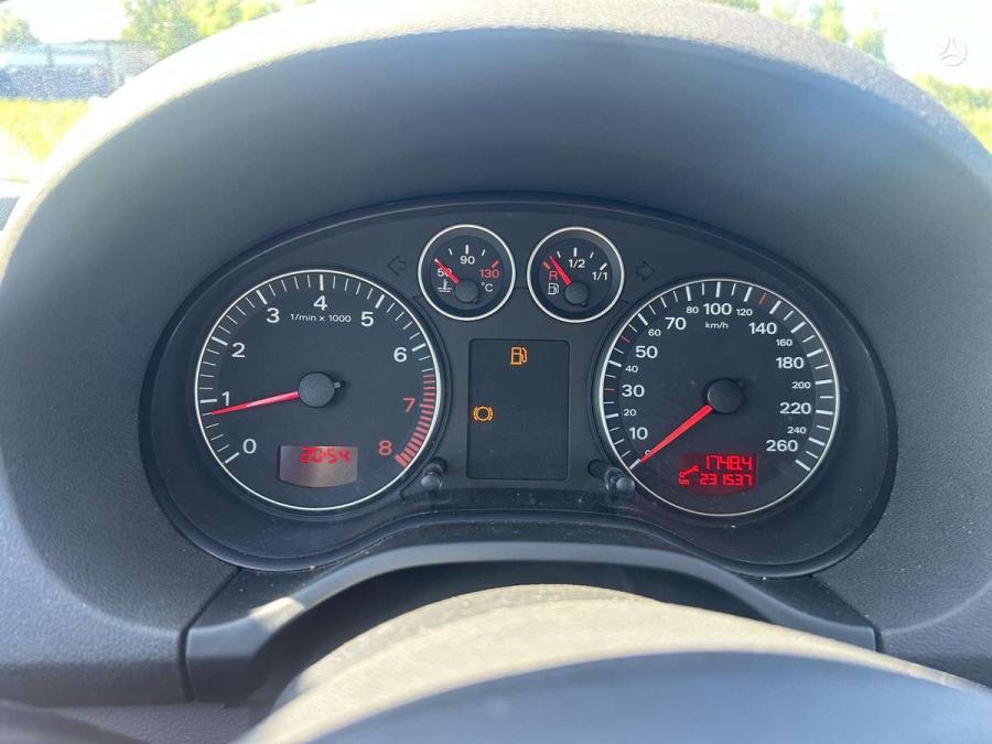 Black Audi A3 2007 in Alytus, with an engine capacity of 1.80 L and mileage of 221 thousand km for 2300 €, photo 8 on AUTOMOTO.COM.LV