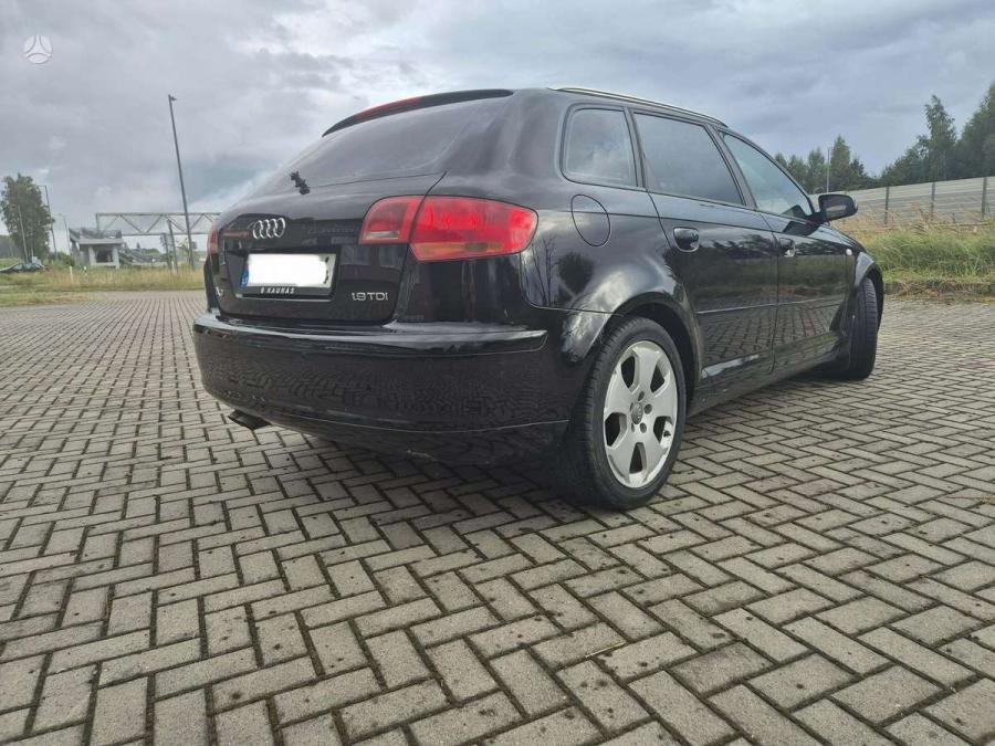 Melns Audi A3 2007 Kauņa, ar dzinēja tilpumu 1.90 L un nobraukumu 268 tūkst. km par 3100 €, foto 5 vietnē AUTOMOTO.COM.LV