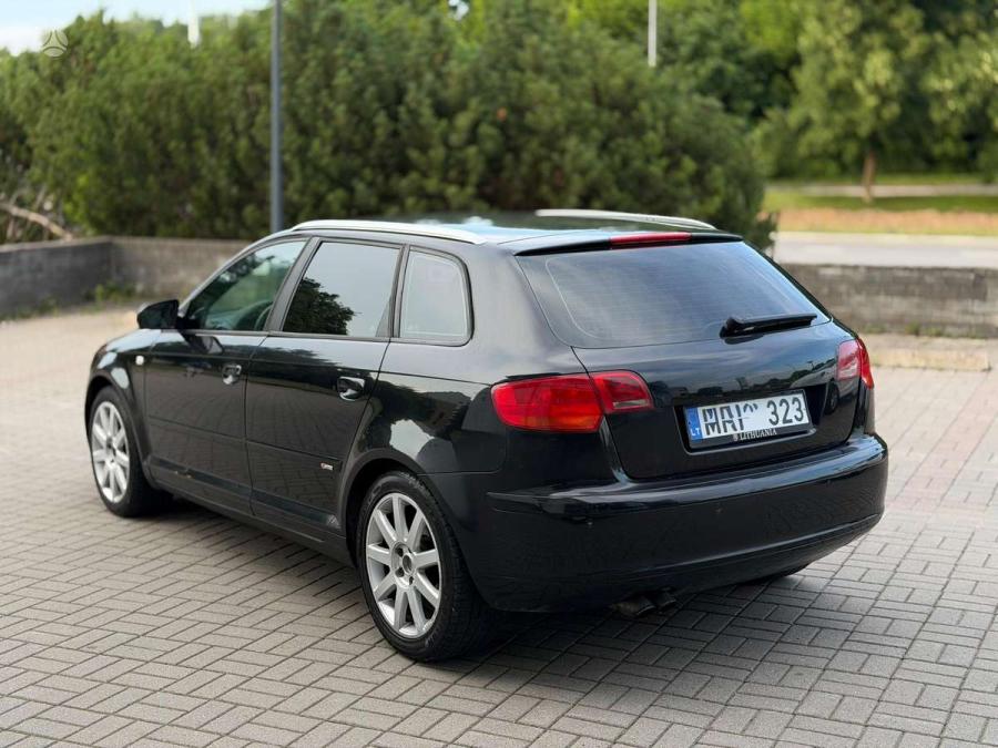 Black Audi A3 2007 in Vilnius, with an engine capacity of 2.00 L and mileage of 298 thousand km for 2200 €, photo 8 on AUTOMOTO.COM.LV