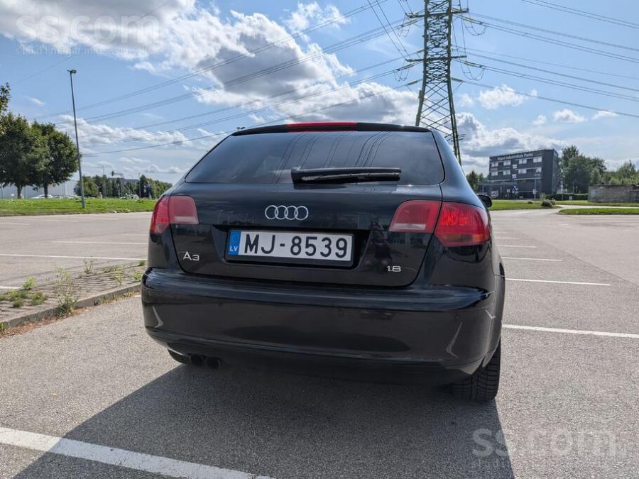 Black Audi A3 2007 in Riga, with an engine capacity of 1.80 L and mileage of 266 thousand km for 2900 €, photo 5 on AUTOMOTO.COM.LV